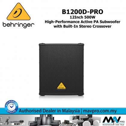 Behringer B1200D-PRO 12inch 500W Powered Subwoofer l Mavpro Malaysia