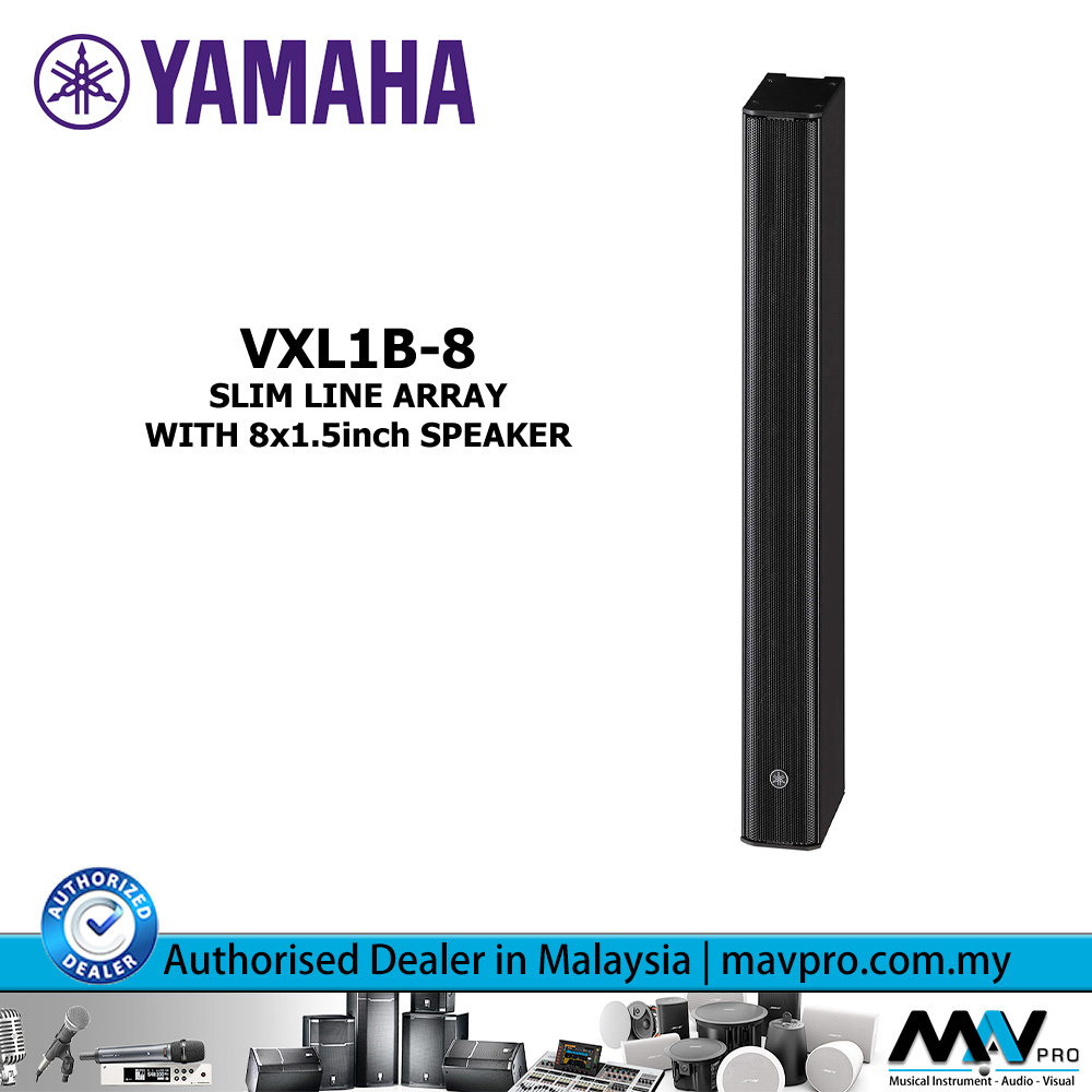 YAMAHA VXL1B-8 Slim Line Array With 8x1.5inch Speaker (VXL1B-8) l ...
