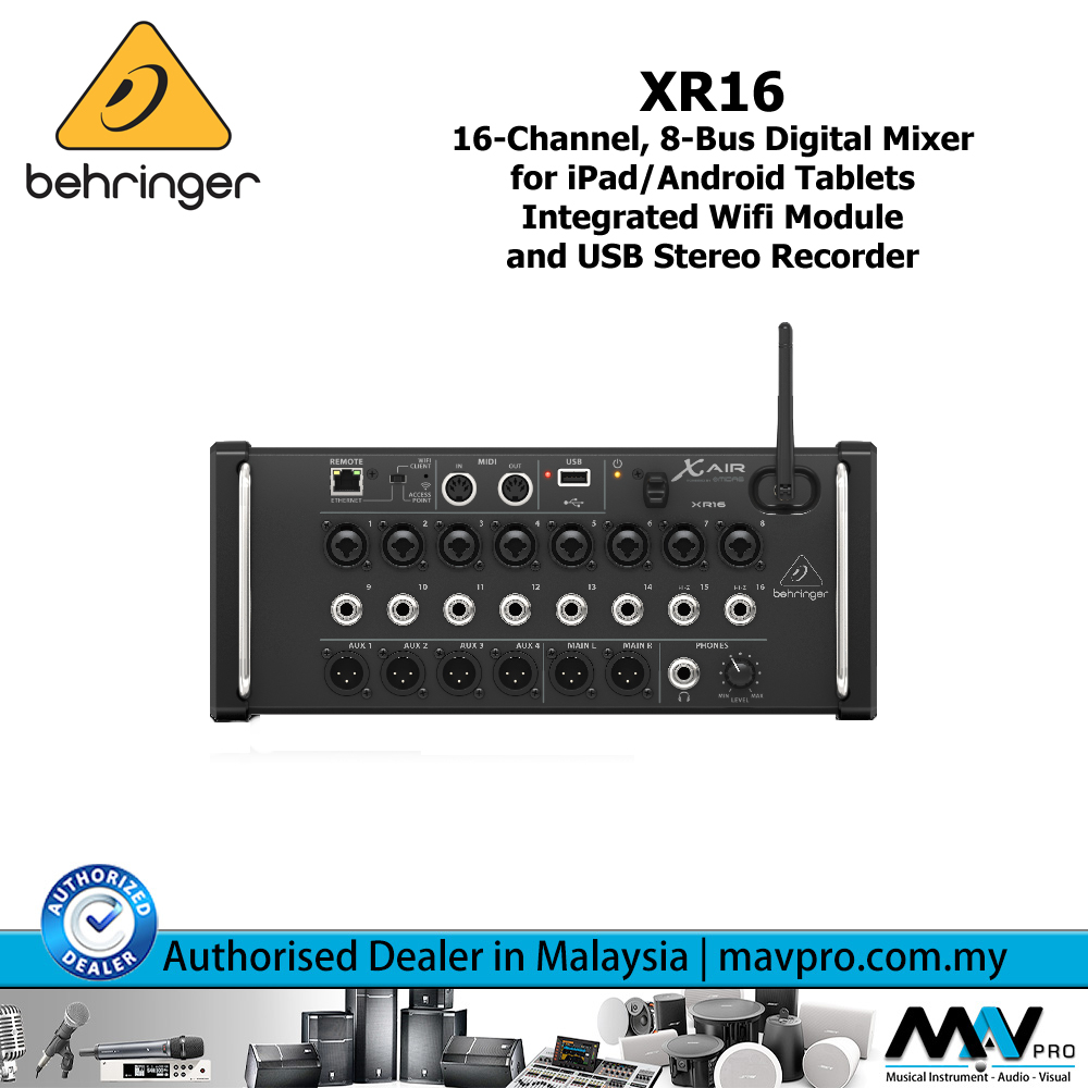 Behringer XR16 16-Channel, 8-Bus Digital Mixer For IPad/Android Tablets ...